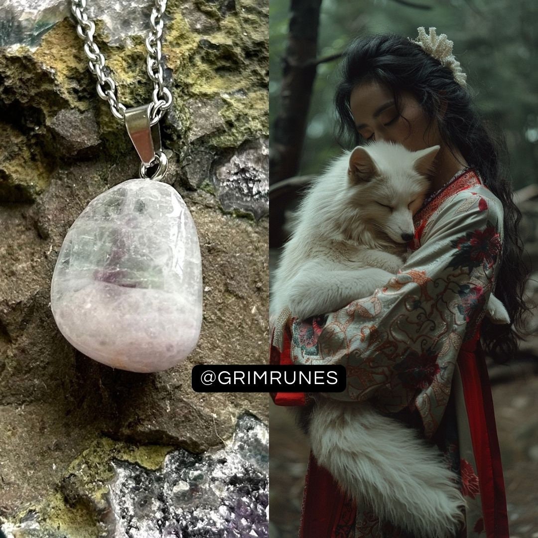 Kitsune Spirit Companion Male Kitsune Spirit Vessel Magic Necklace - Etsy