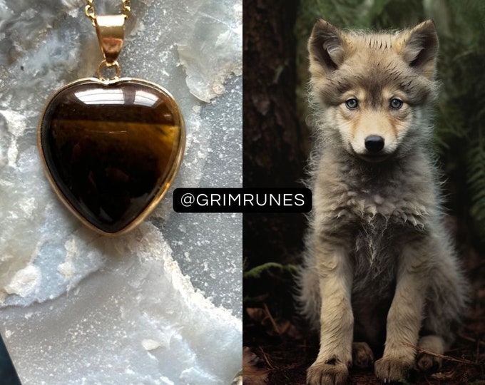 Wolf Pup Female Spirit Companion Wolf Spirit Vessel Magic Necklace - Etsy