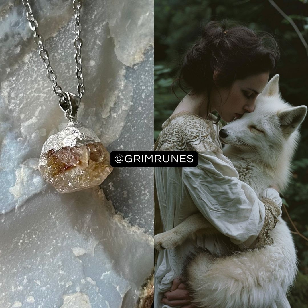 Kitsune Spirit Companion Female Kitsune Spirit Vessel Magic Necklace - Etsy
