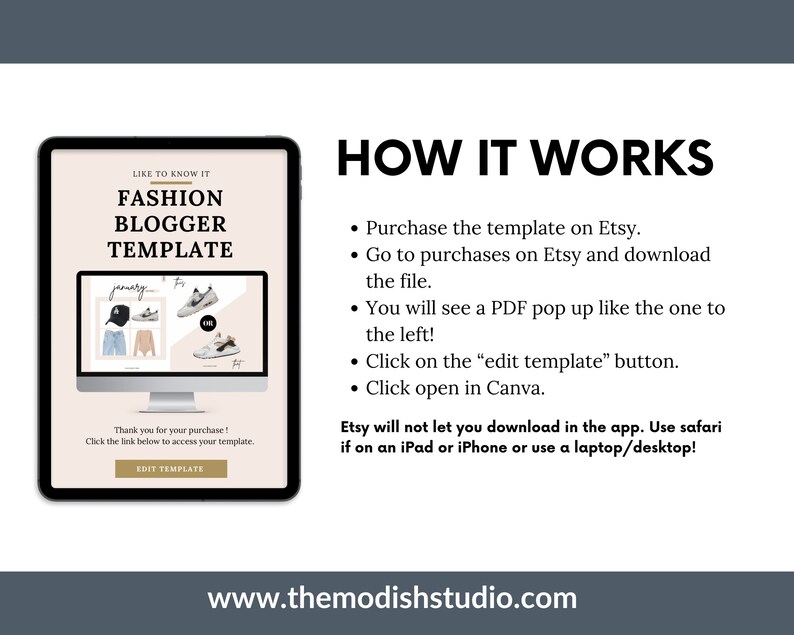 LTK Template, 25 Liketoknow.it Templates for Canva, LTK Blogger ...