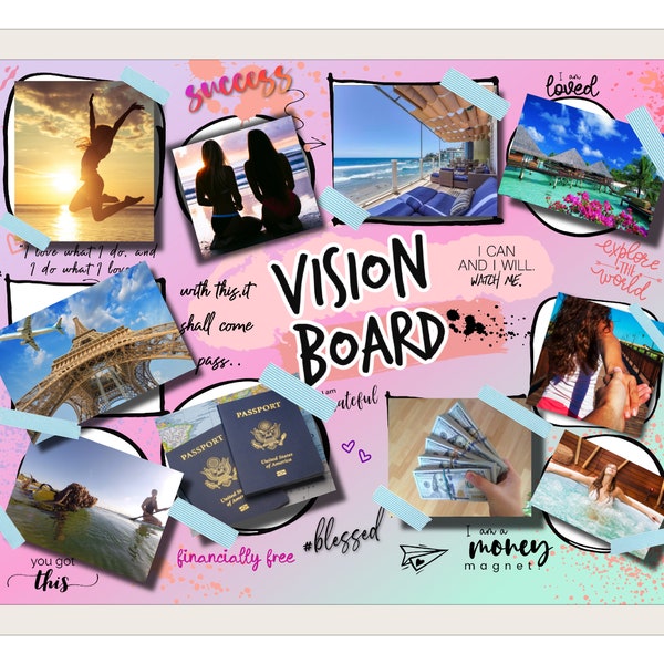 Vision Board Posters - Etsy