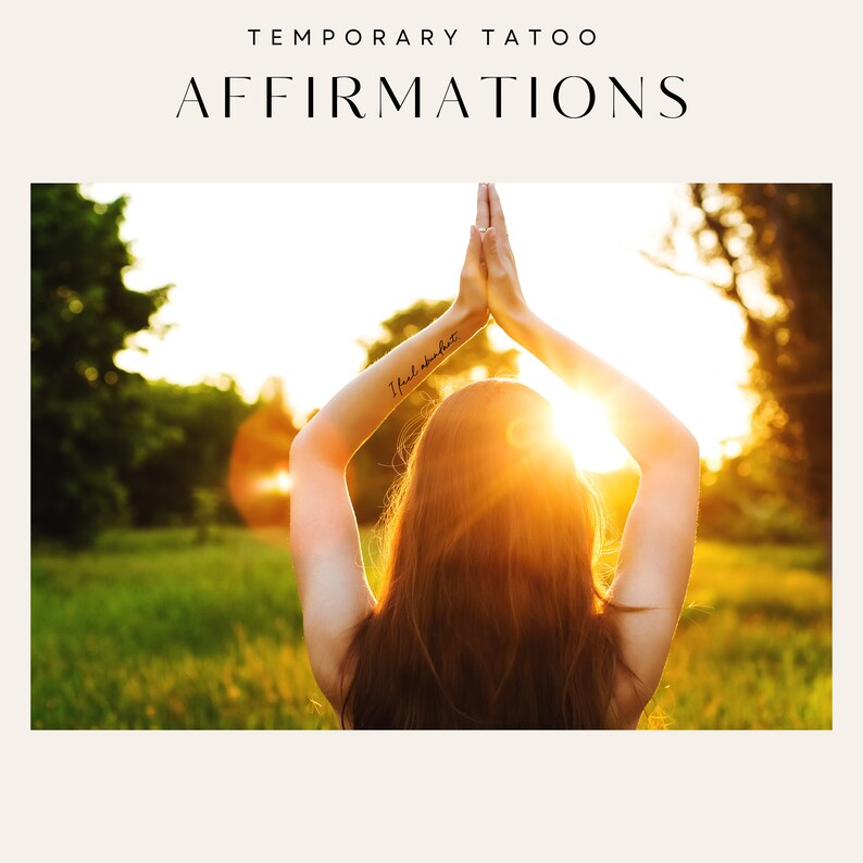 Manifesting Temporary Tattoos Chakra Affirmations Daily Meditation Yoga ...