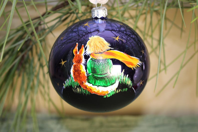 The Little Prince Hand Painted Blown Glass Ornament - Christmas ...