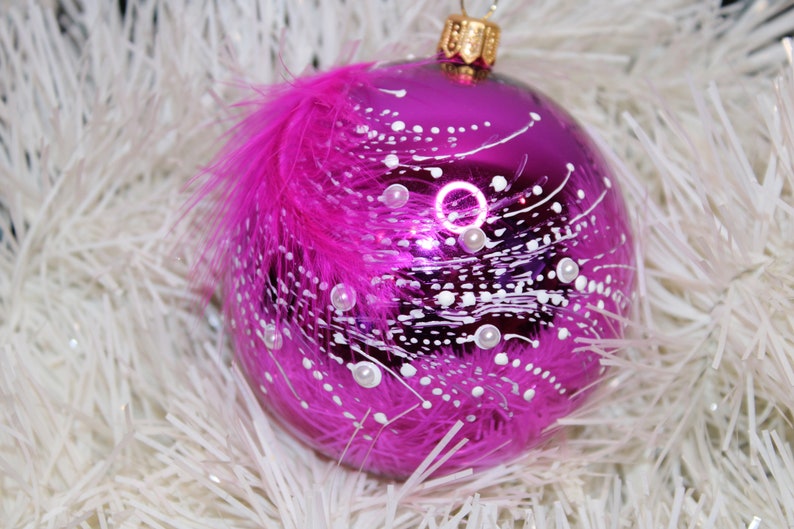 Blown Glass Ornament Modern Design Christmas Decoration Hand Made Christmas Ornament Bubble Hand