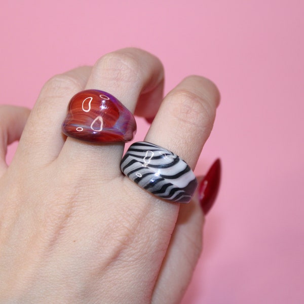 Borosilicate Glass Ring - Etsy