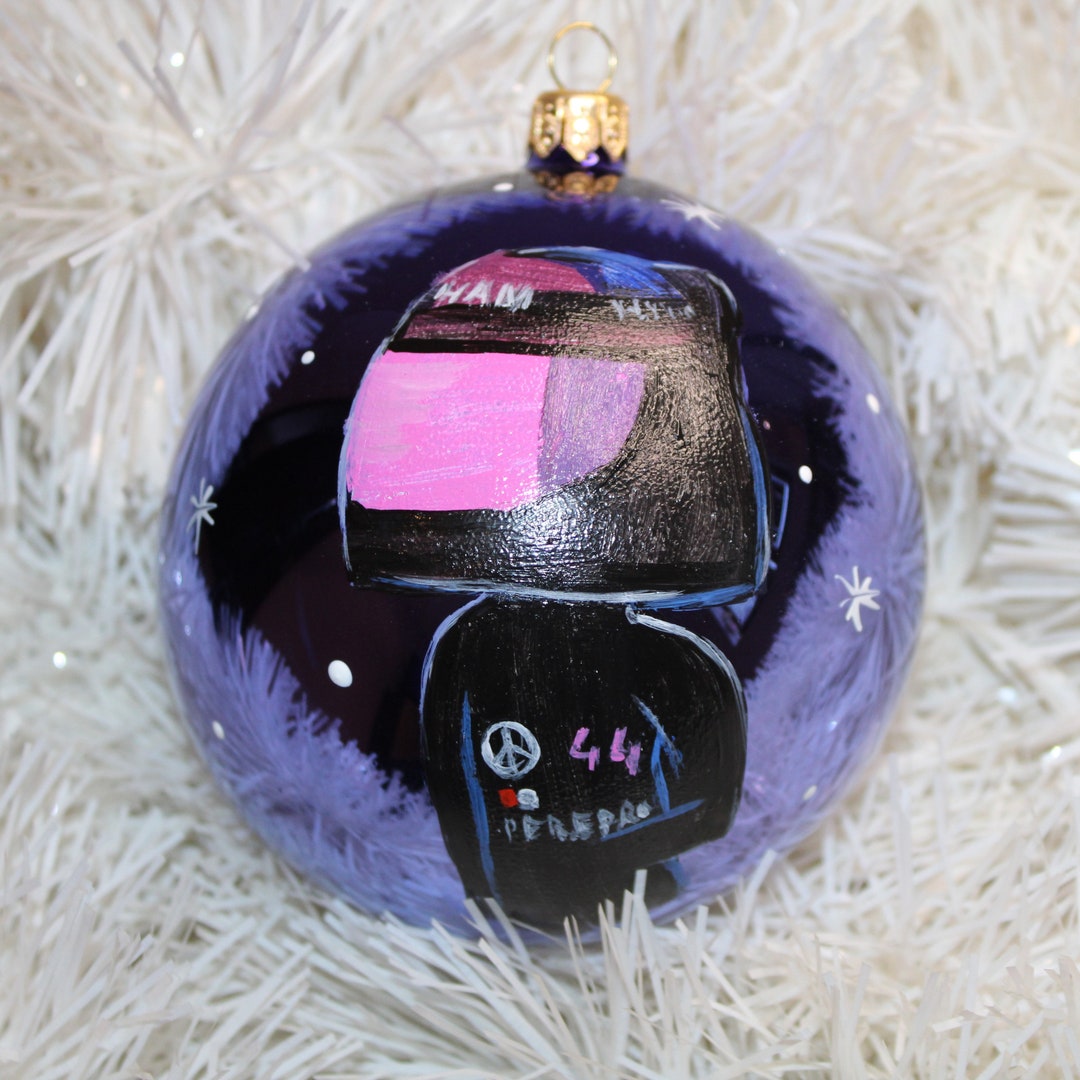 Lewis Hamilton F1 Hand Painted Christmas Ornament - Hand Made Blown ...