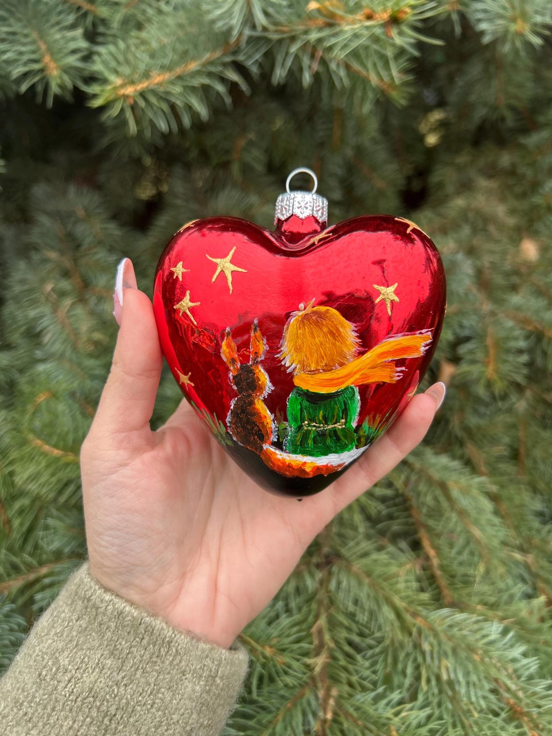 The Little Prince Hand Painted Blown Glass Ornament - Christmas ...