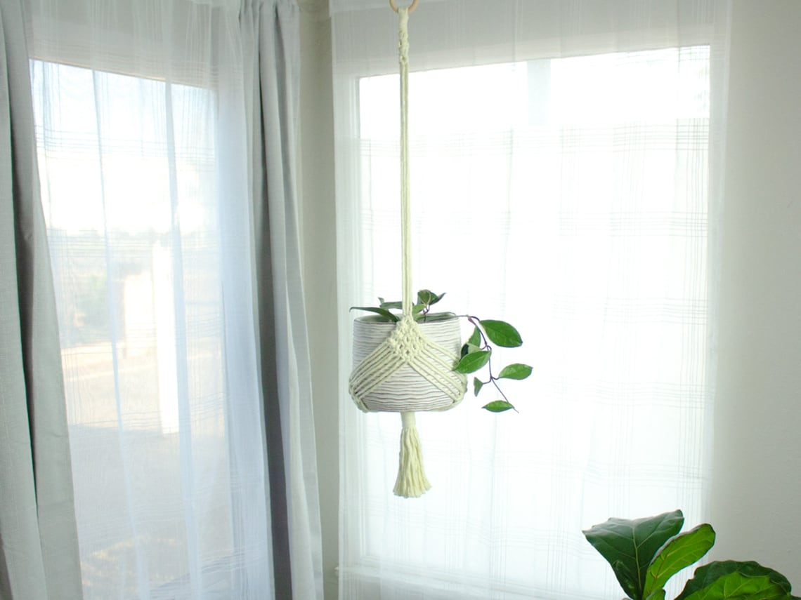 Macrame Plant Hanger, Ceiling Plant Hanger, Hand Made With Customizable ...