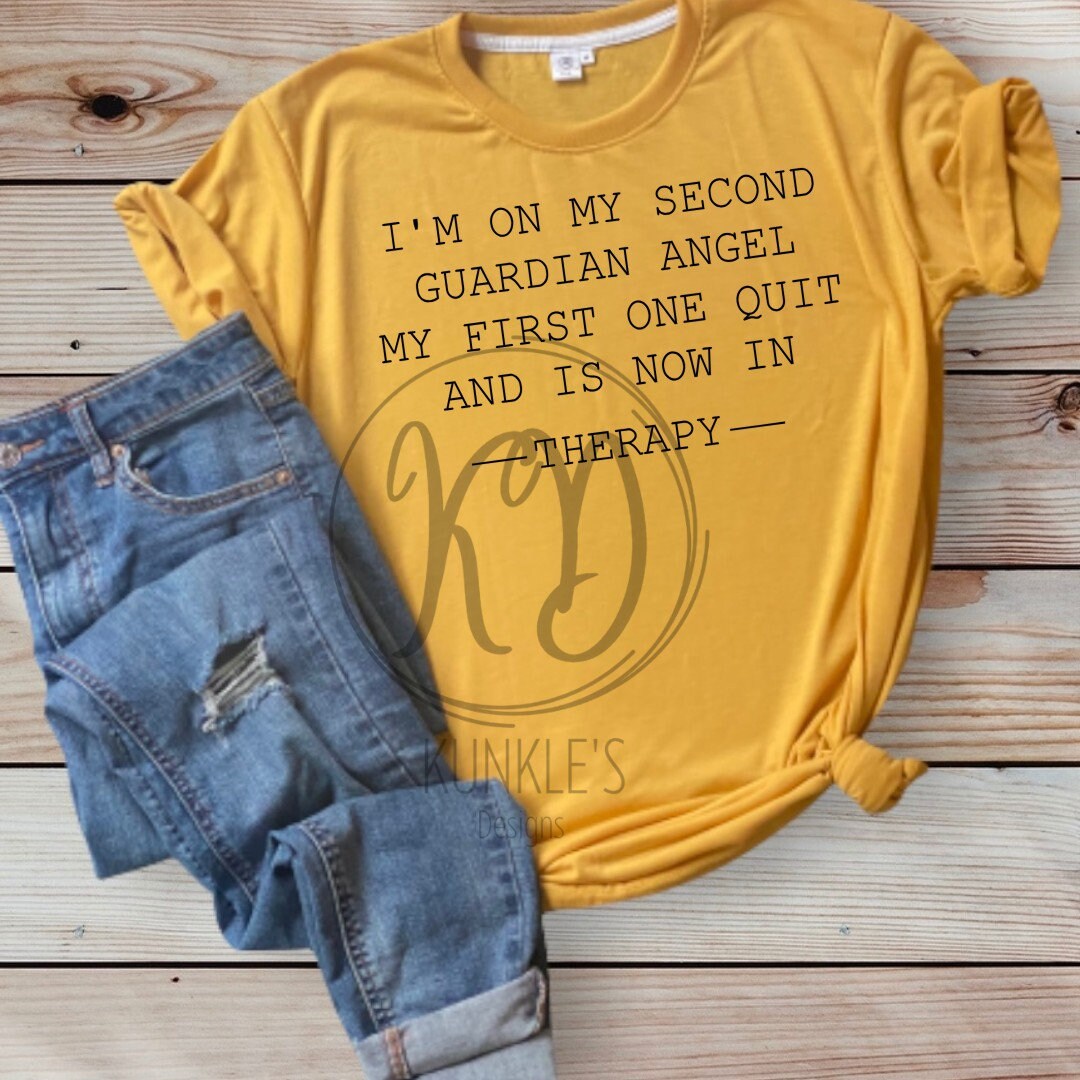 I'm on My Second Guardian Angel Digital Design, Faith & Inspirational ...