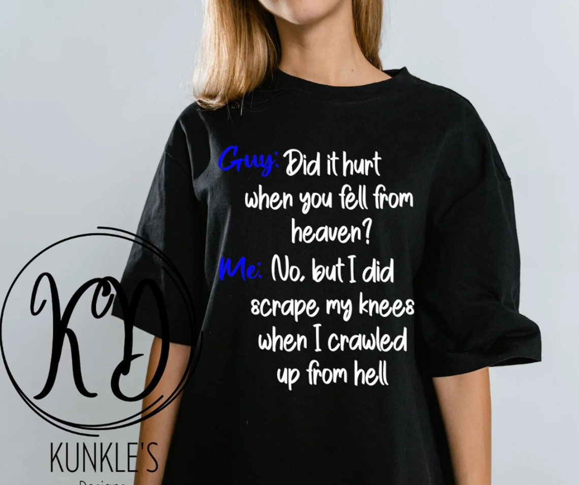 Guy: Did It Hurt When You Fell, Digital Design, Humor Design, Apparel ...