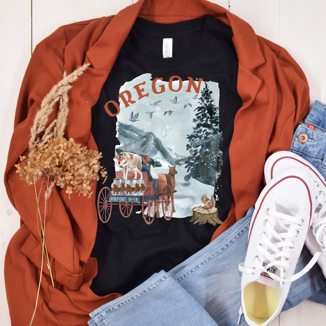 Oregon Trail Winter Travel Shirt, Cute Women's Fall T Shirt, Oregon ...