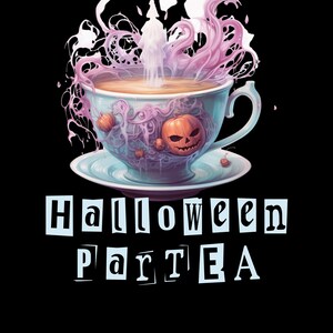 Spooky Halloween Party Tea Witches Brew Ghost Trick or Treat Potion ...