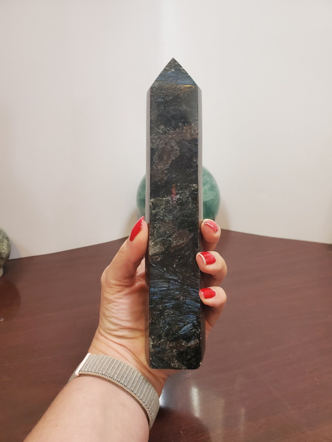 Large 8 Natural Arfvedsonite Crystal Tower Firework Stone a1 - Etsy