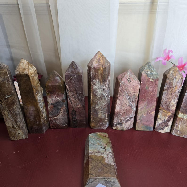 Natural Cherry Creek Jasper Crystal Tower, Polished Mineral Specimen - Etsy