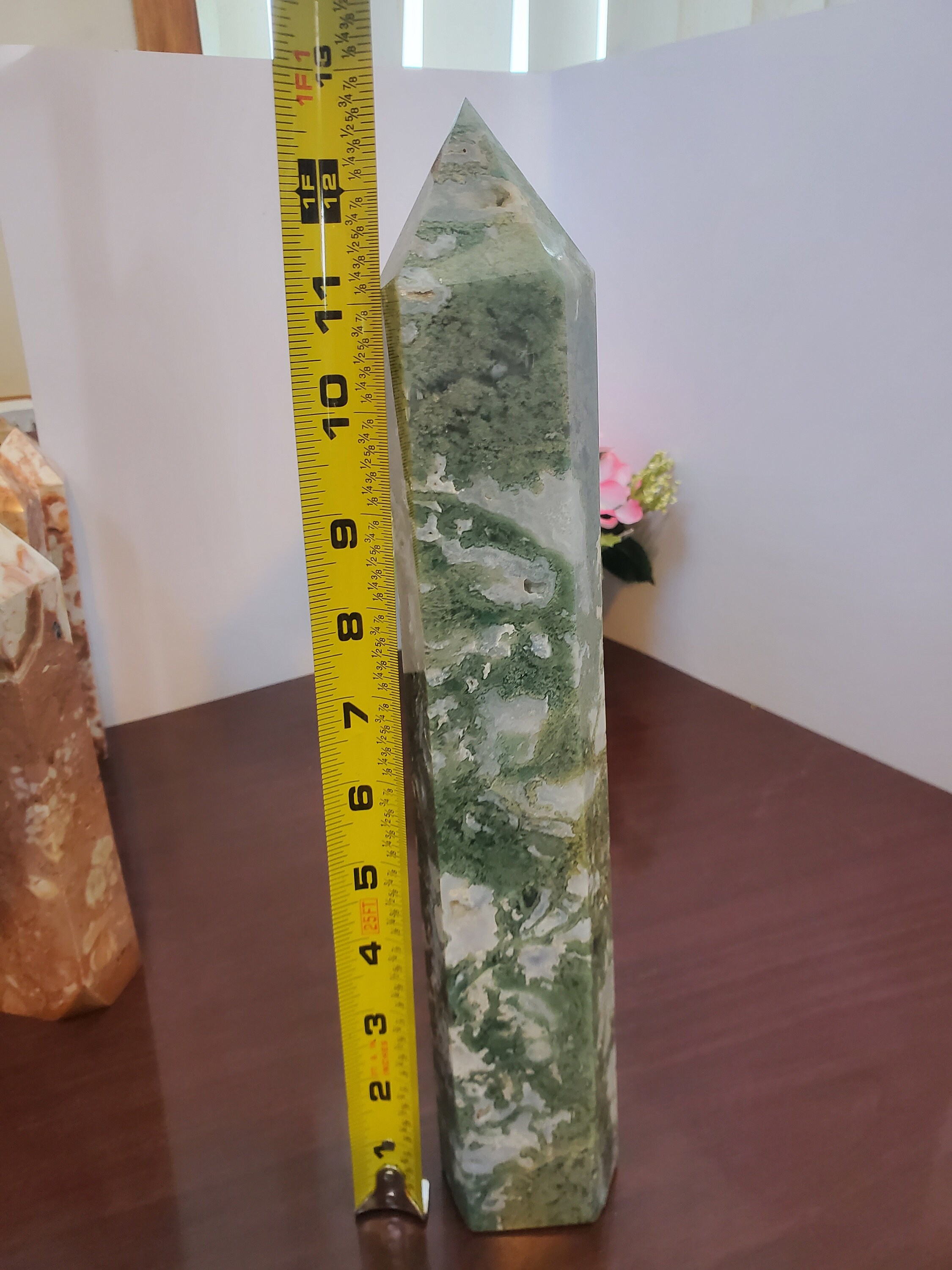 Large 12 Tall Moss Agate Crystal Tower - Etsy