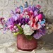 Rose Easter Floral Arrangement in Rose Glass Vase - Etsy