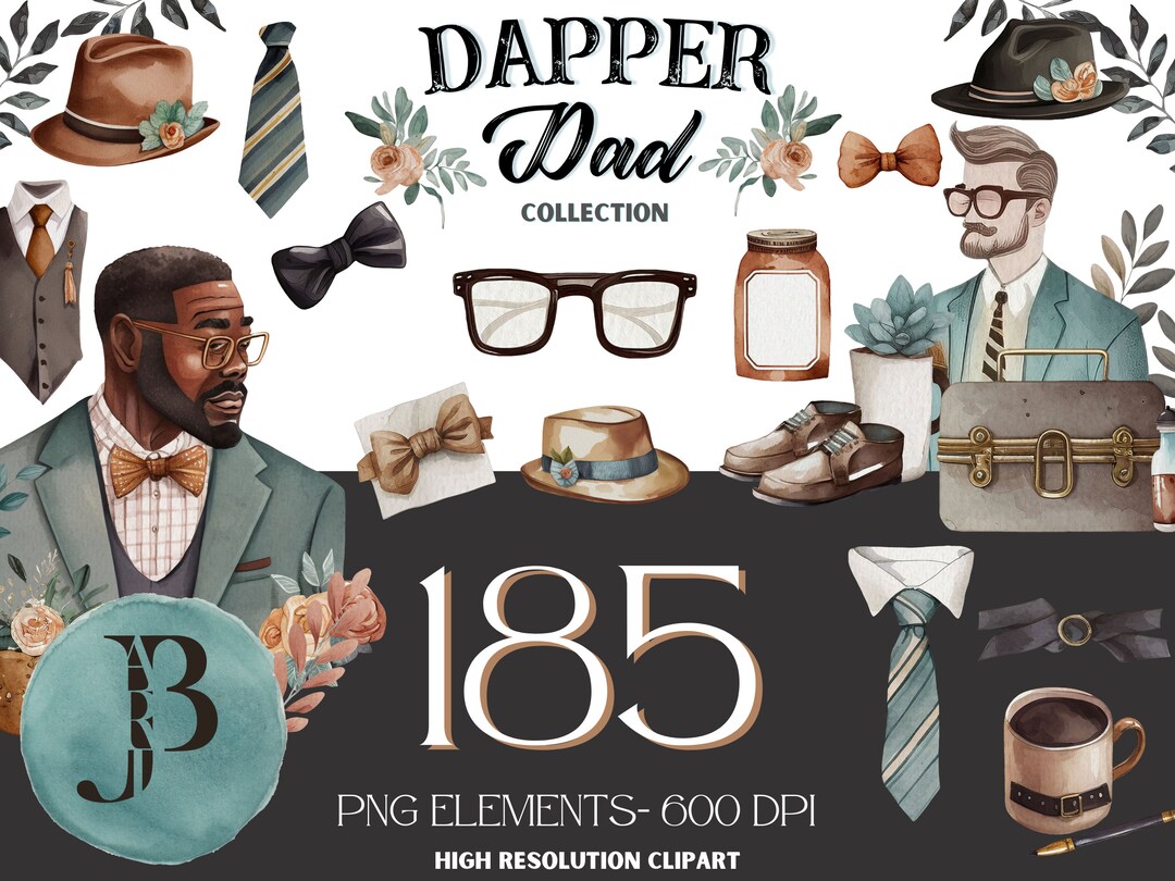 Handsome Dad Fathers Day Clipart, Dapper Dad Collection, Fathers Day ...