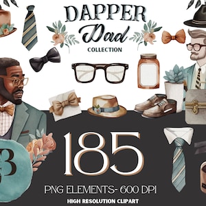Handsome Dad Fathers Day Clipart, Dapper Dad Collection, Fathers Day ...