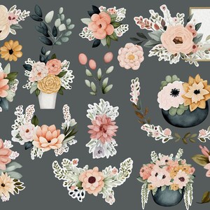 Watercolor Floral Mother's Day Clipart - Flowers for Mom Collection ...