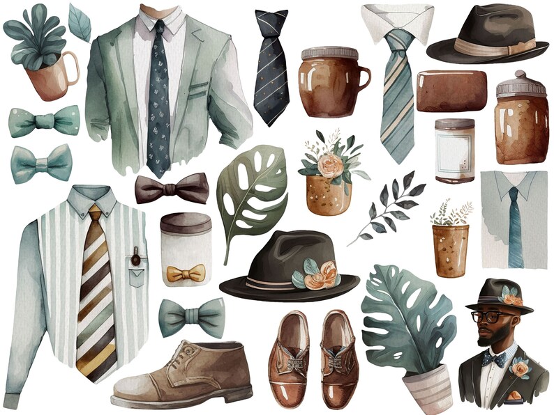 Handsome Dad Fathers Day Clipart, Dapper Dad Collection, Fathers Day ...
