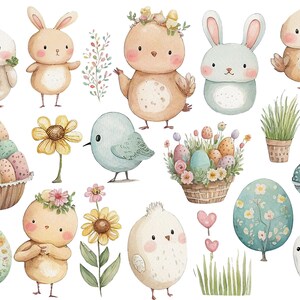 Watercolor Easter Clipart - Easter Whimsy Collection - Digital Download ...