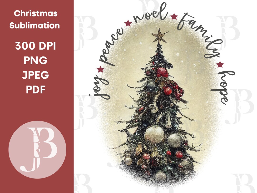 Christmas Tree PNG Sublimation Design - Etsy