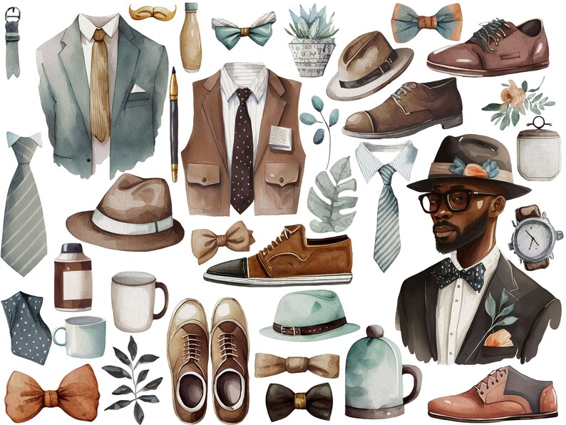 Handsome Dad Fathers Day Clipart, Dapper Dad Collection, Fathers Day ...
