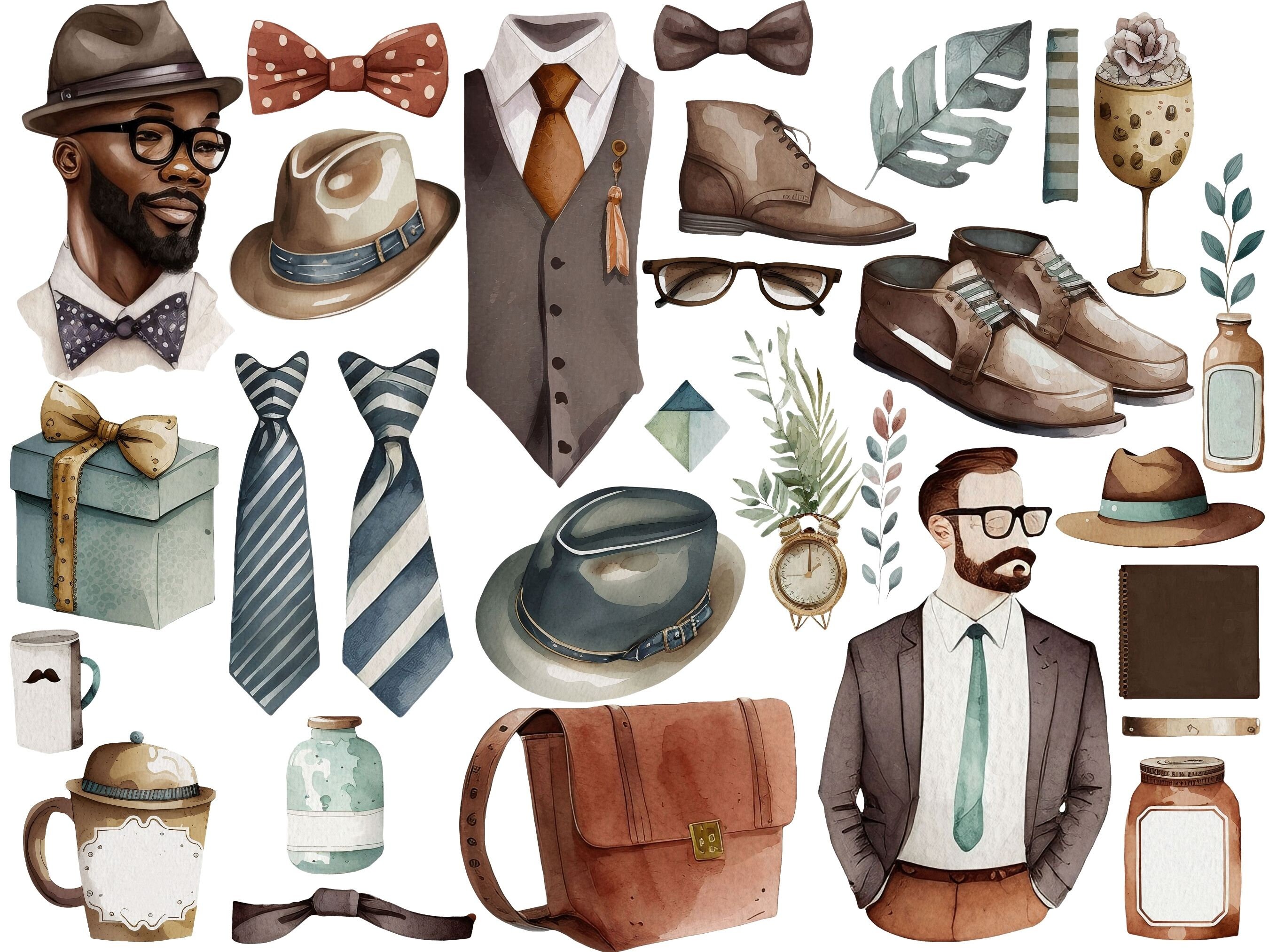 Handsome Dad Fathers Day Clipart, Dapper Dad Collection, Fathers Day ...