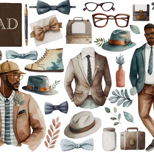 Handsome Dad Fathers Day Clipart, Dapper Dad Collection, Fathers Day ...