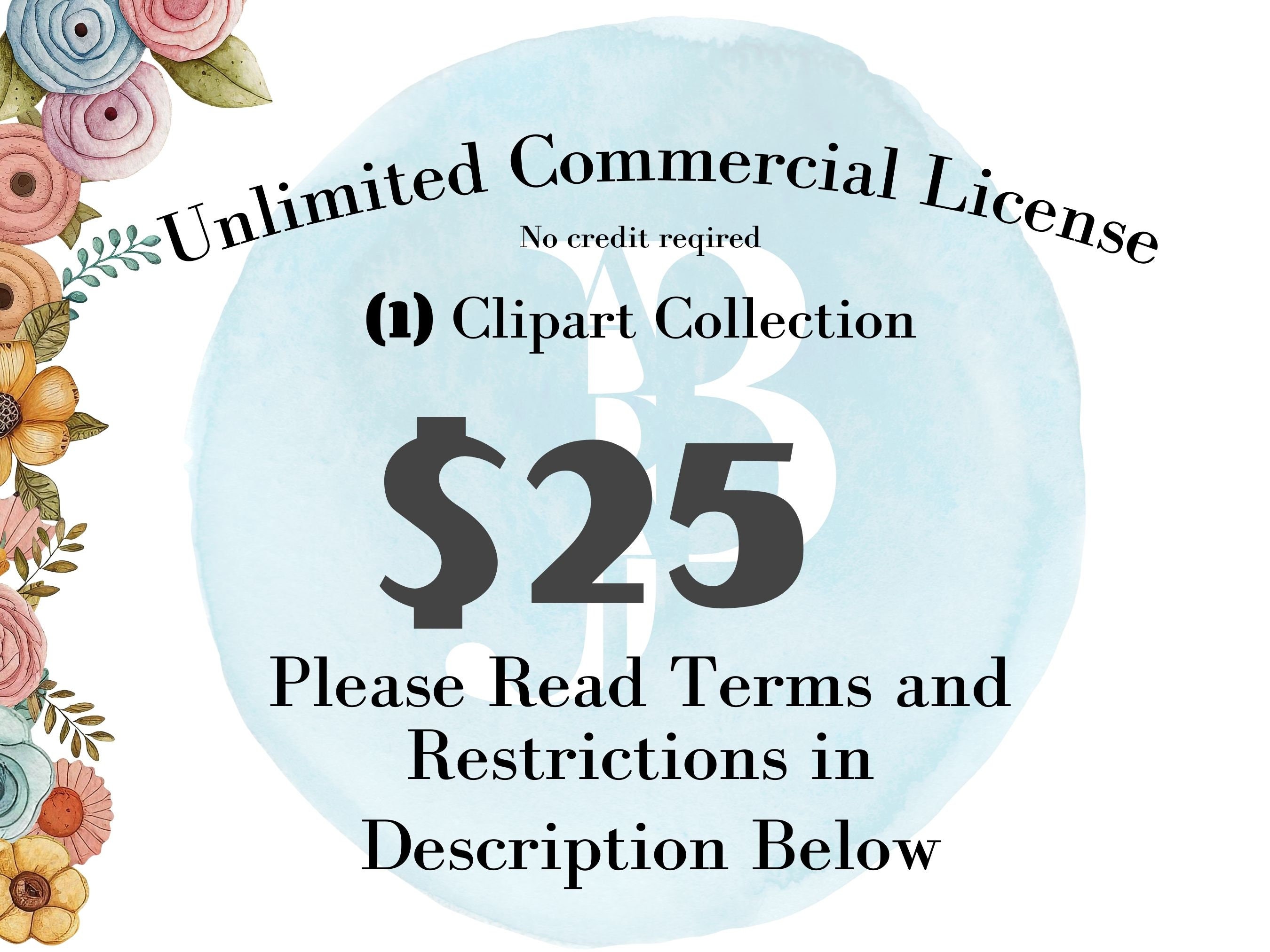 Unlimited Use Clipart License for ONE Purchased Clipart Collection - Etsy