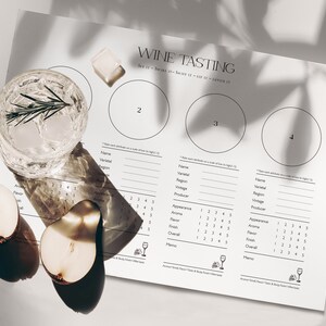 Wine Tasting Note, Wine Scorecard,wine Tasting, Wine Tasting Mat, Wine ...