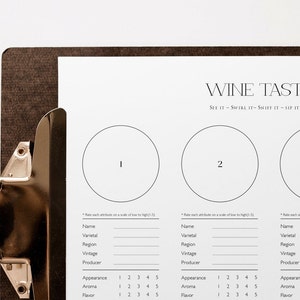 Wine Tasting Note, Wine Scorecard,wine Tasting, Wine Tasting Mat, Wine ...