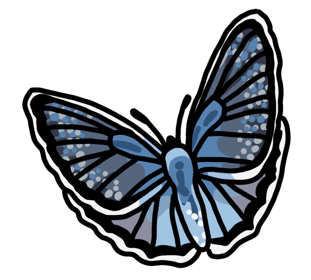 Butterfly Clipart. Blue, Insect, Bug. Digital PNG Image File Clip Art ...