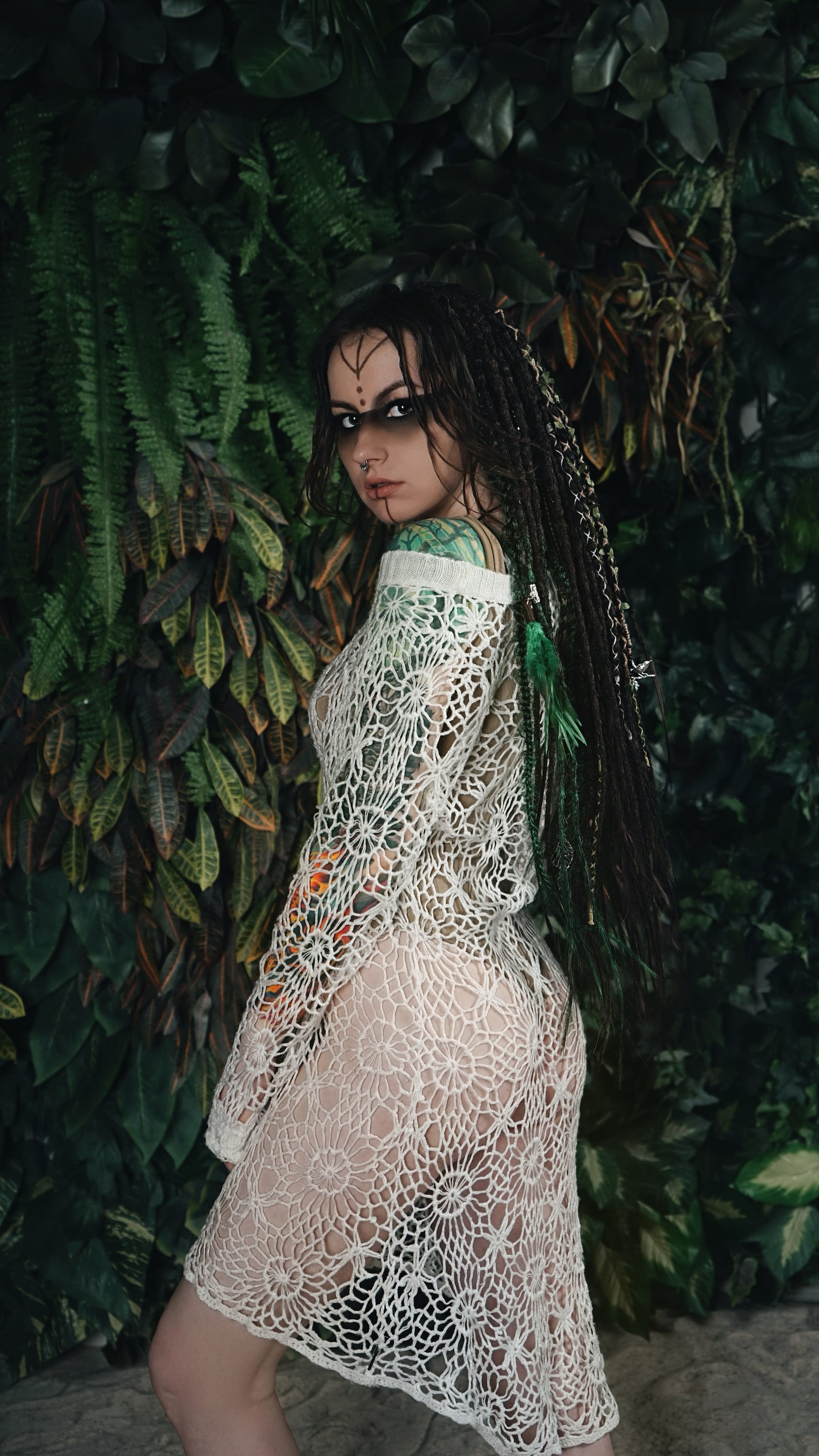 Brown Green Dreads, Shaman Dreadlocks Set, Synthetic Brown Ombre DE ...