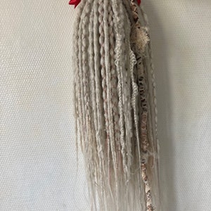 White Angel Dreads, Light Gray SE Dreads, Single Ended Dreads, De ...