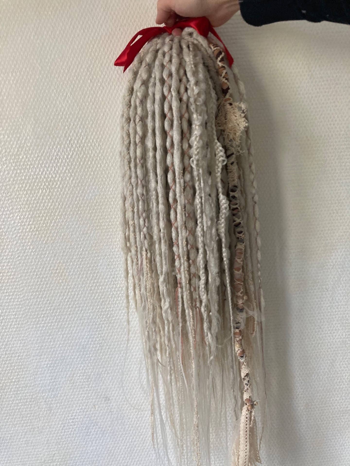 White Angel Dreads, Light Gray SE Dreads, Single Ended Dreads, De ...