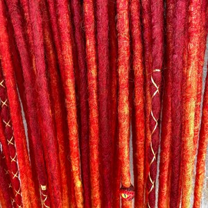 Fire Dreads, Synthetic Red Orange Yellow Smooth Crochet DE Dreads, Red ...