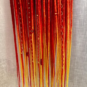 Fire Dreads, Synthetic Red Orange Yellow Smooth Crochet DE Dreads, Red ...