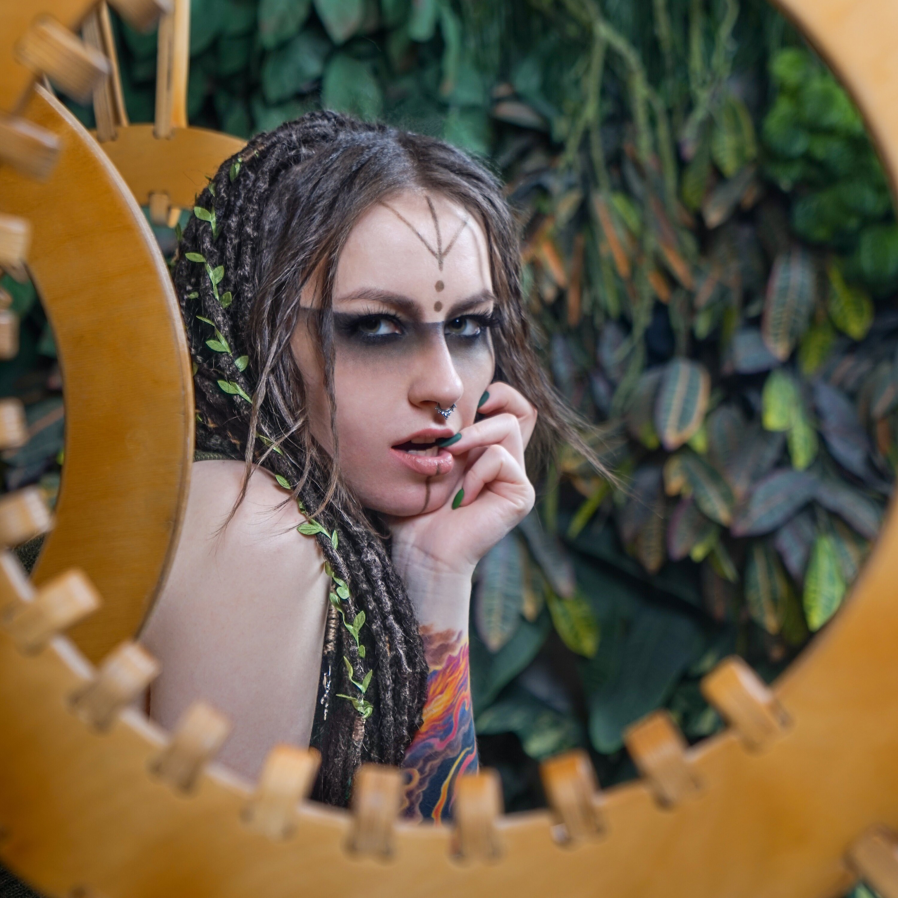 Brown Green Dreads, Shaman Dreadlocks Set, Synthetic Brown Ombre DE ...