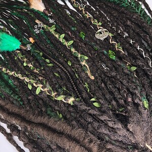 Brown Green Dreads, Shaman Dreadlocks Set, Synthetic Brown Ombre DE ...