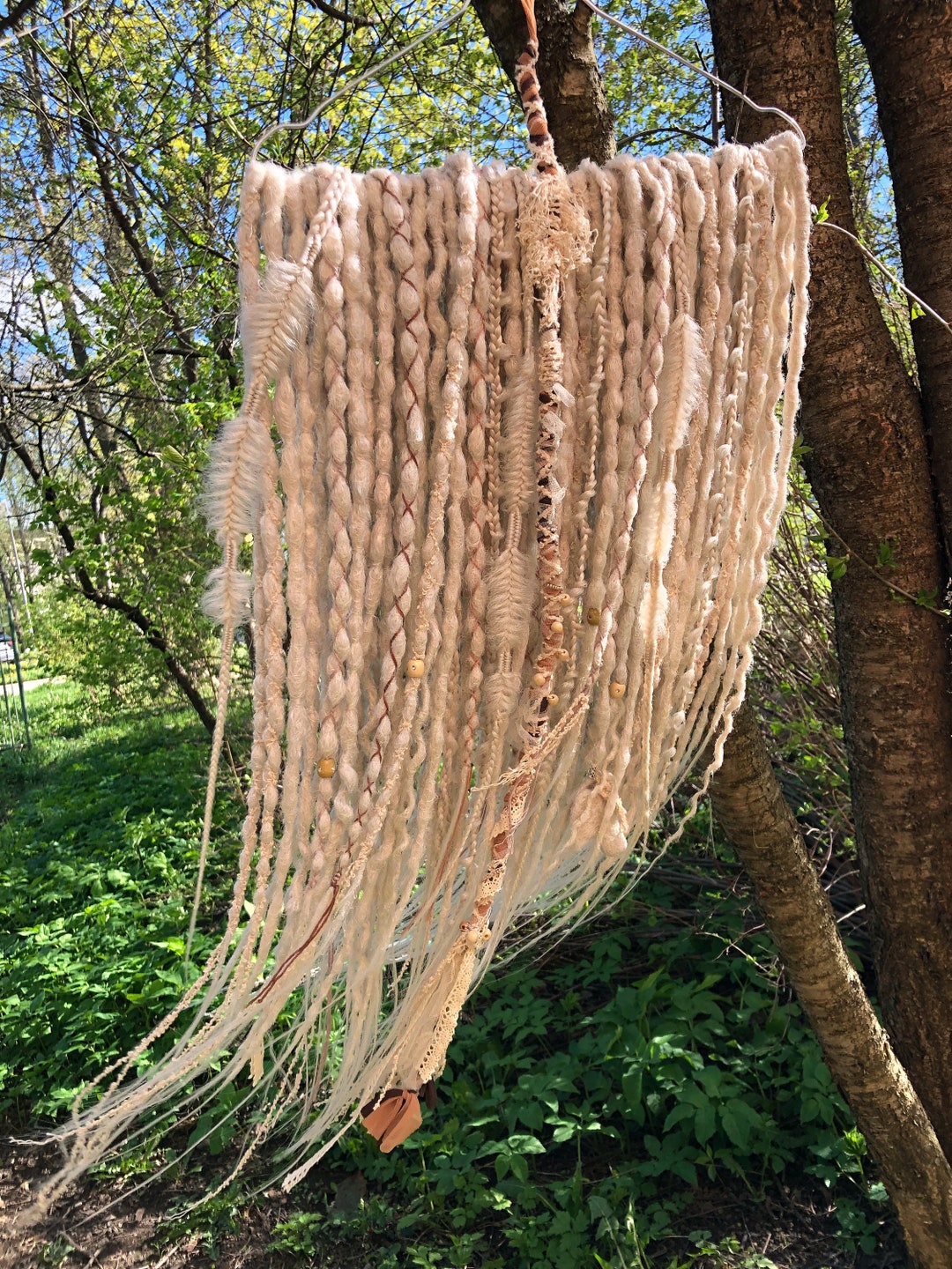 White Angel Dreads, Light Gray SE Dreads, Single Ended Dreads, De ...