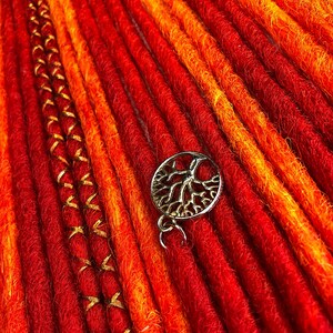 Fire Dreads, Synthetic Red Orange Yellow Smooth Crochet DE Dreads, Red ...