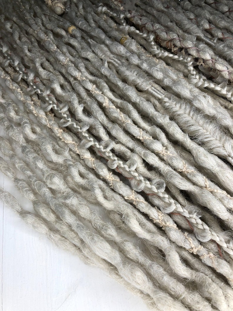 White Angel Dreads Light Gray SE Dreads Single Ended Dreads - Etsy