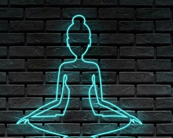 Yoga Pose Neon Sign, Yoga Pose Led Sign, Yoga Led Lights, Christmas ...