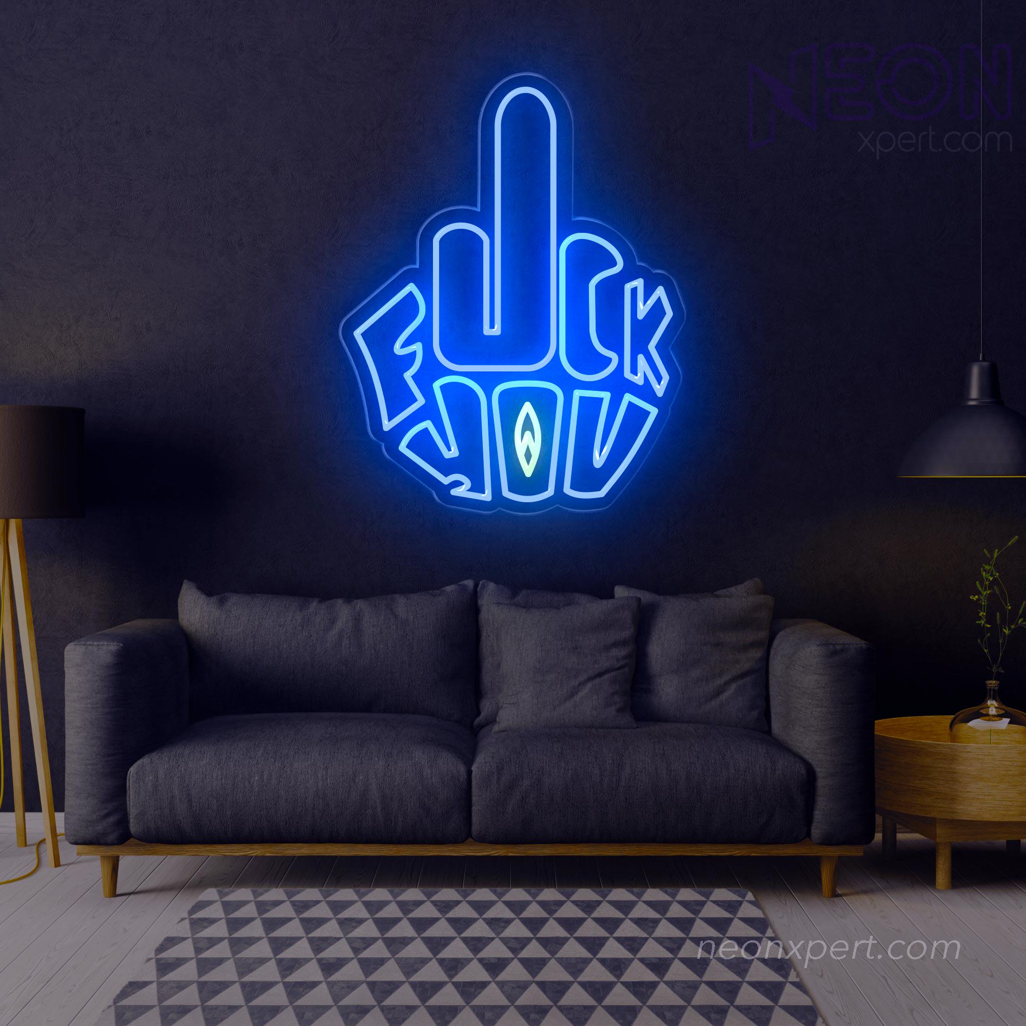 Middle Finger Neon Sign,neon Sign Bedroom, F Neon Art,neon Wall Decor ...