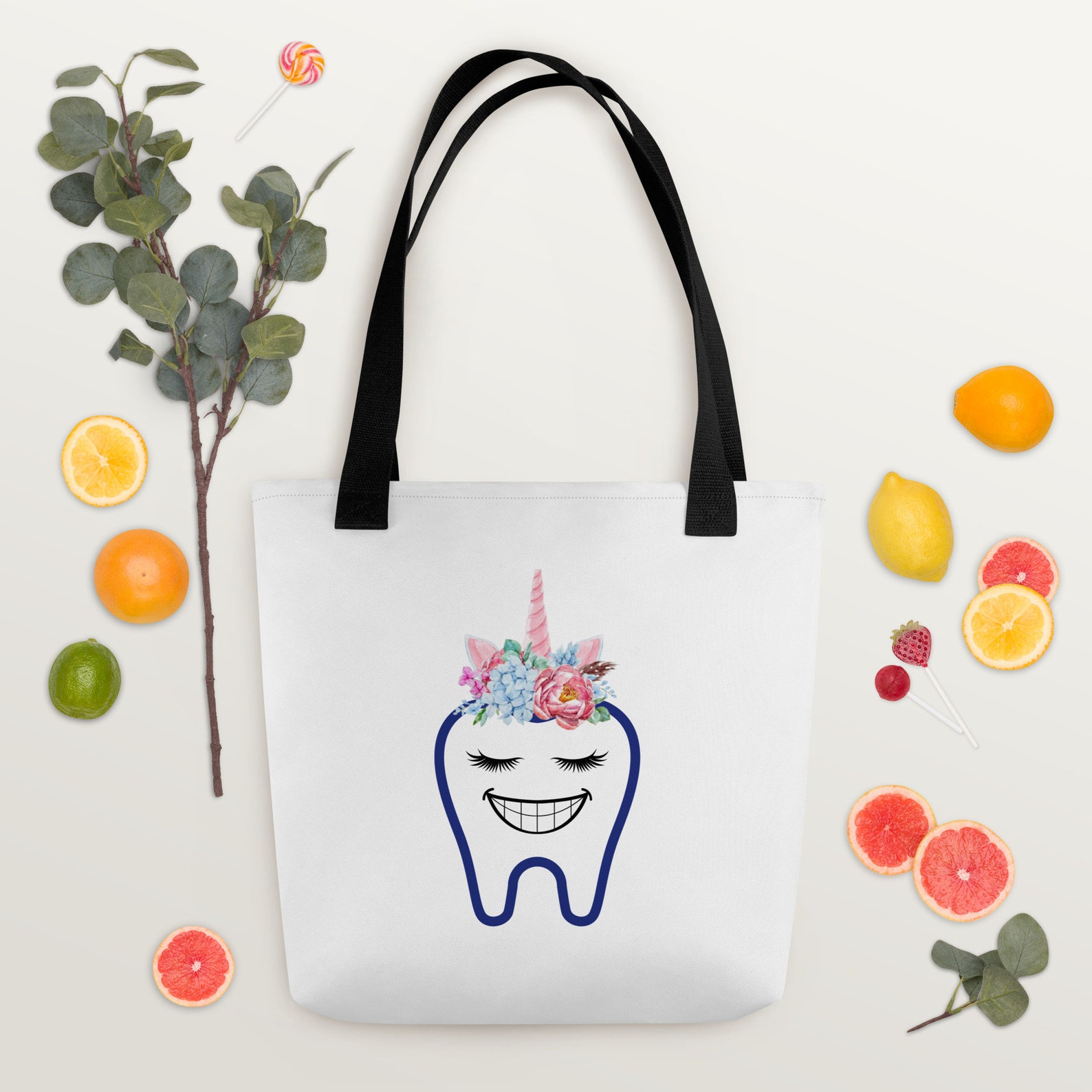 Dental Tote Bag Unicorn Tooth Dental Hygiene Bag Dentist - Etsy