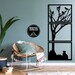 Tree of Life Cat and Birds 3 Pieces Metal Wall Art Designs, Wall Art ...