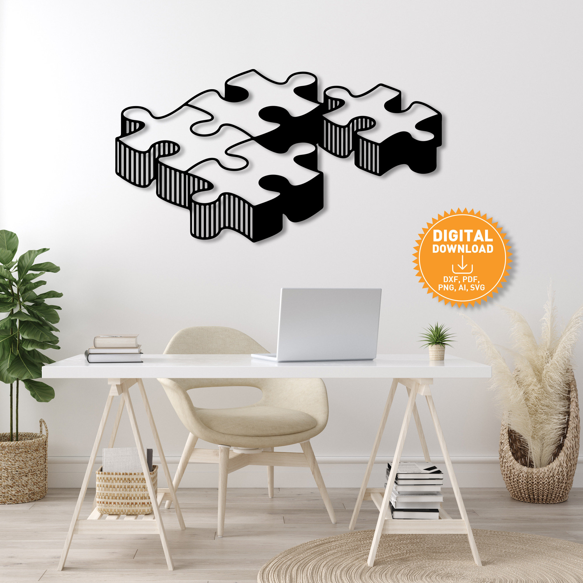 Puzzle Pieces, Metal Wall Art, Metal Wall Decor, Metal Wall Art, Home ...