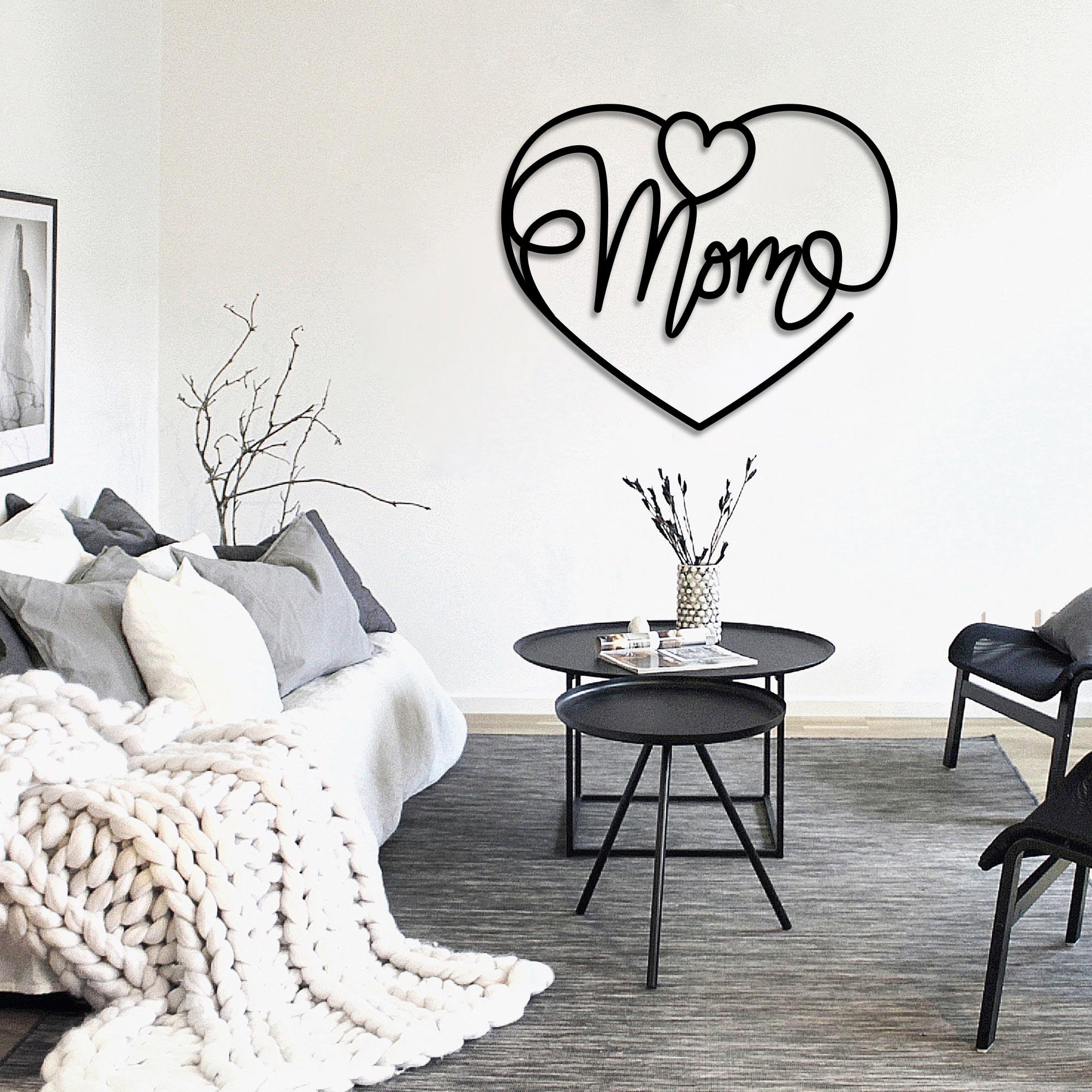 Mom, Heart, Line Art, Gift, Laser Cut Svg Dxf Files Wall Art Cnc ...