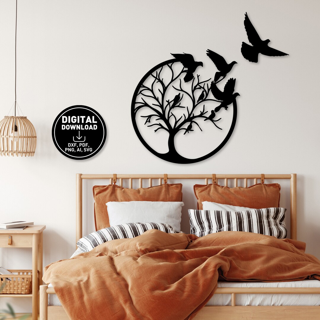 Birds Flying From Tree to Freedom Metal Wall Art Designs, Wall Art ...